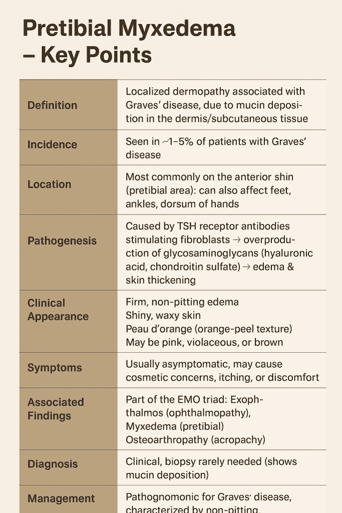 Pretibial myxedema - Medicine Question Bank