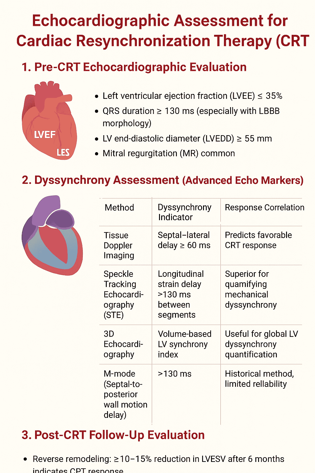 Echo assessment for cardiac resynchronizationtherapy - Medicine ...