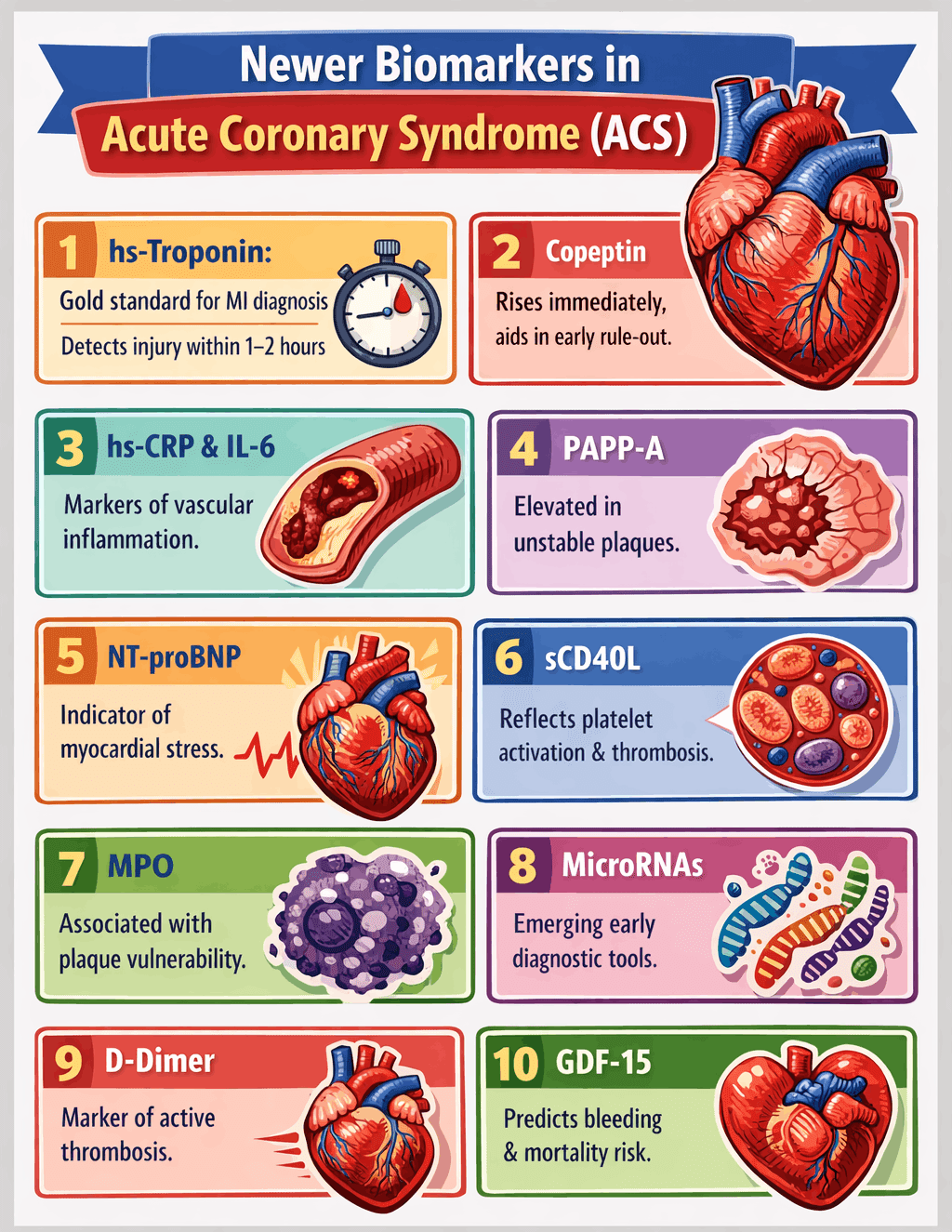 Newer biomarkers in acute coronarysyndrome - Medicine Question Bank